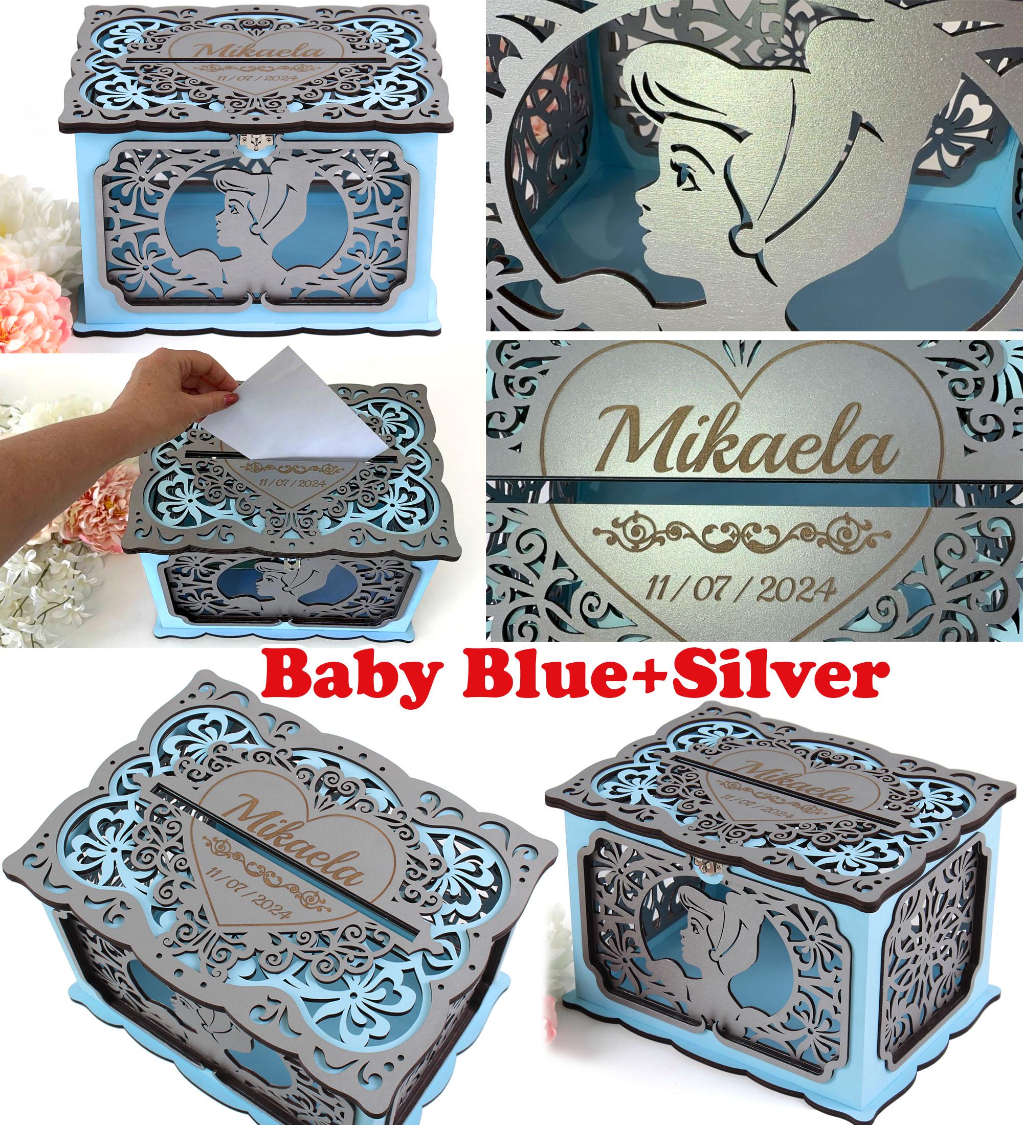 Cinderella Quinceañera Card Box With Slit, Princess Quince Centerpiece ...