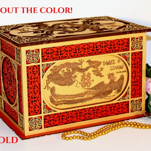 WEDDING MONEY BOX Chinese Eastern Personalised Monogrammed | Etsy