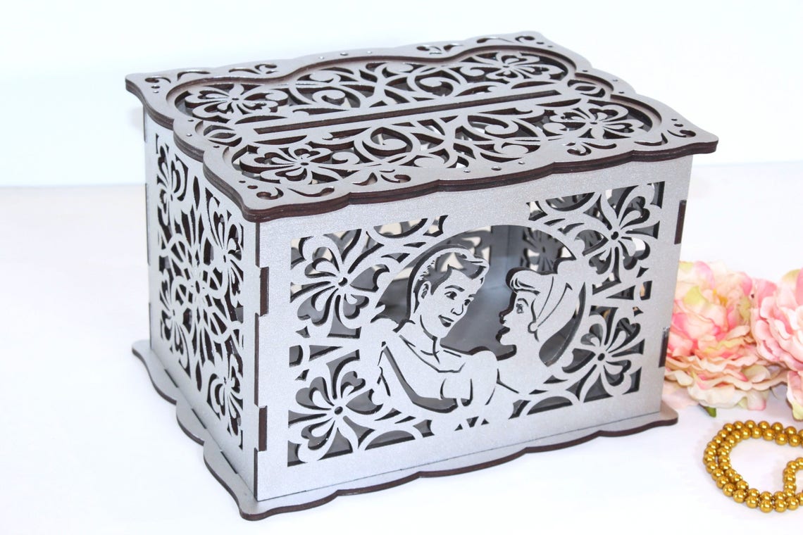 Wedding Card Box With Lock Cinderella Fairy Tale Wedding | Etsy