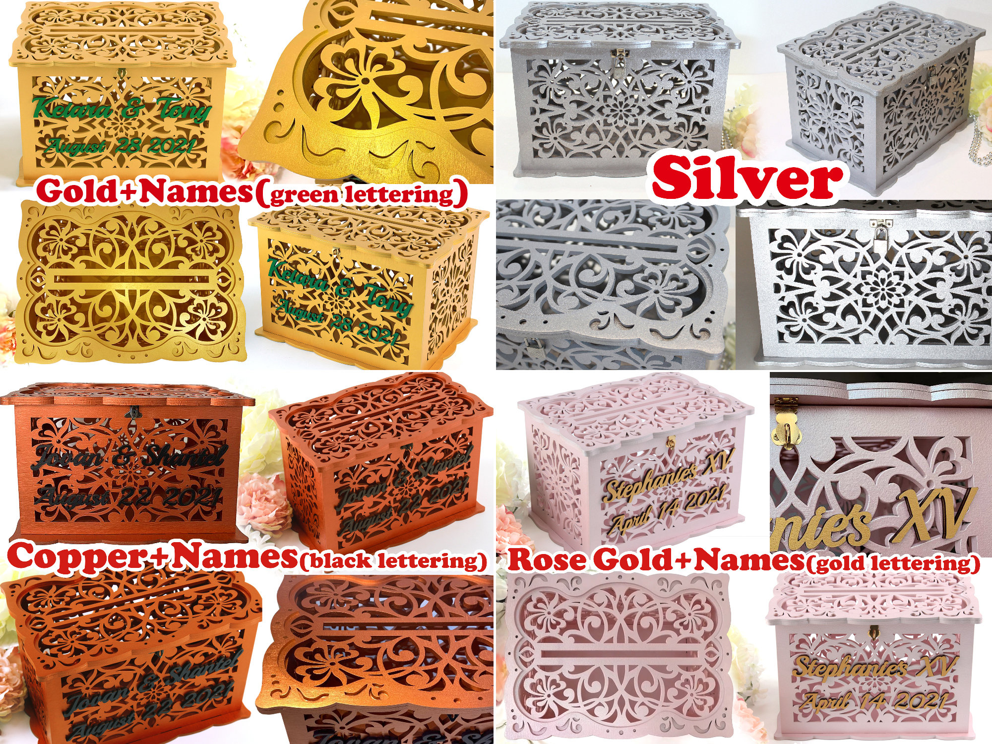 Money Box for Quinceanera, Wedding Card Box, Quince Decorations, Sweet ...