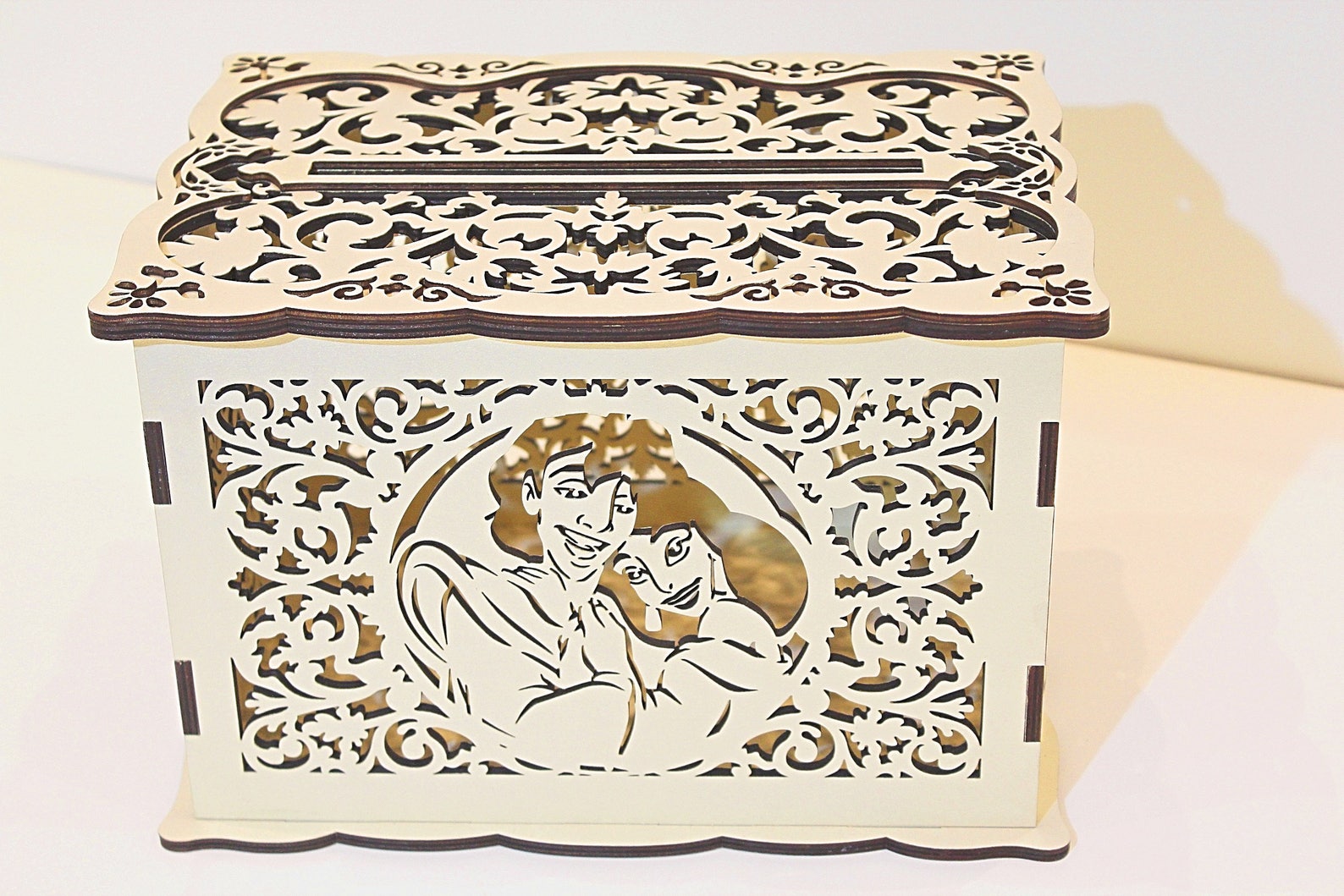 Aladdin Wedding Card Box Lockable, Fairy Tale, Wedding Money Box With ...