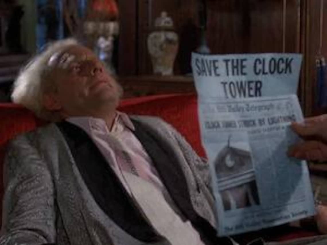 Save the Clock Tower Replica Flyer - Back to the Future - Etsy
