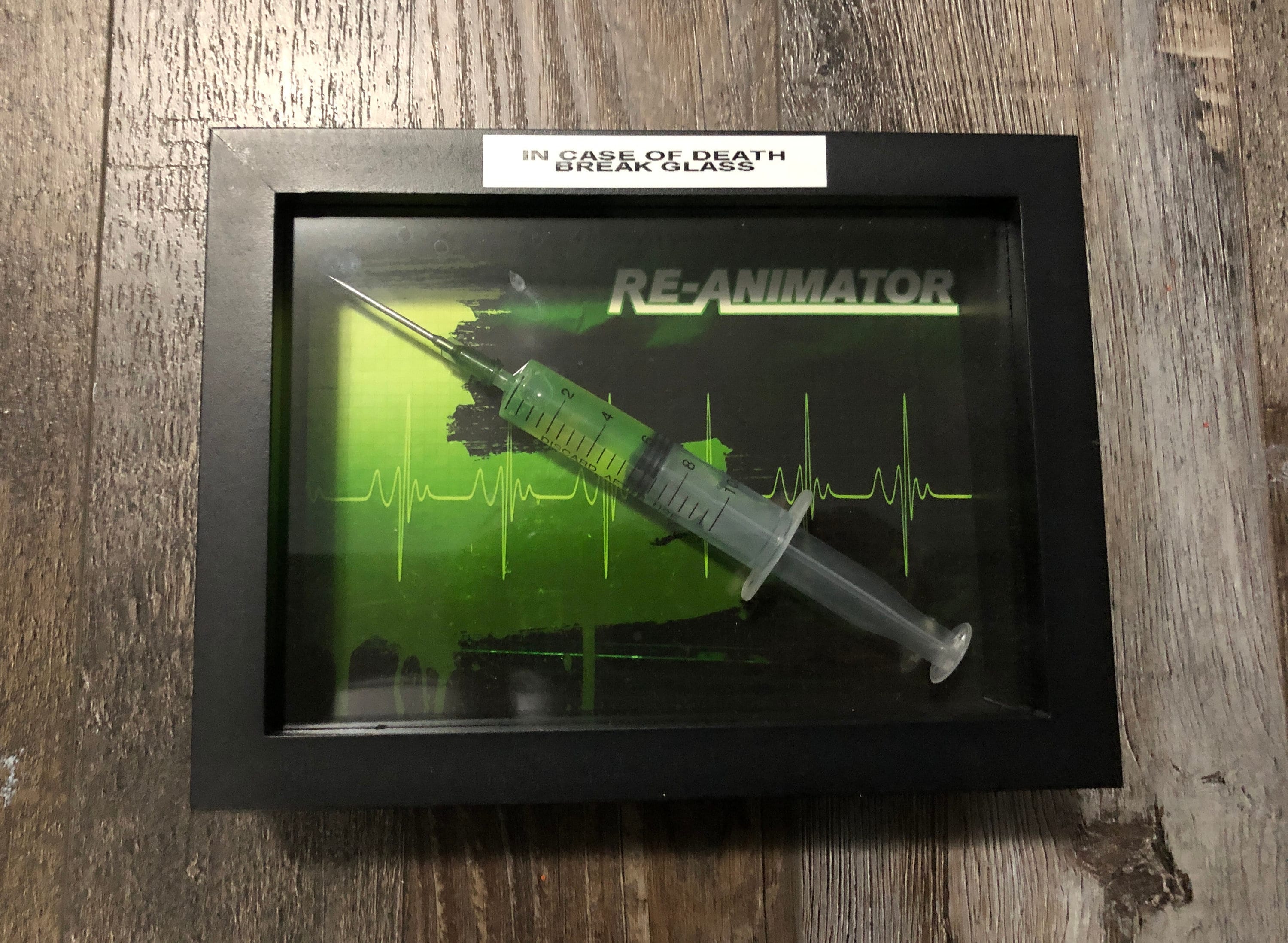 Re-animator Prop Replica Reagent Syringe Shadowbox | Etsy