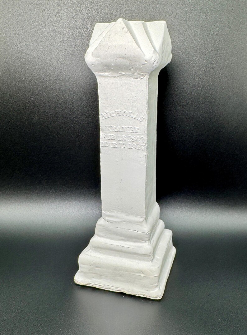 7" Stone Replica of the Nicholas Kramer Tombstone as Seen in Night of ...