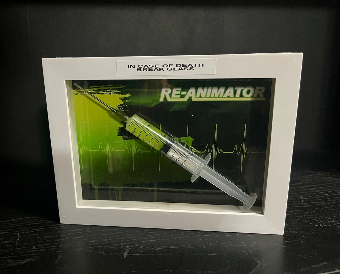 Re-animator Prop Replica Reagent Syringe Shadowbox Hospital White ...