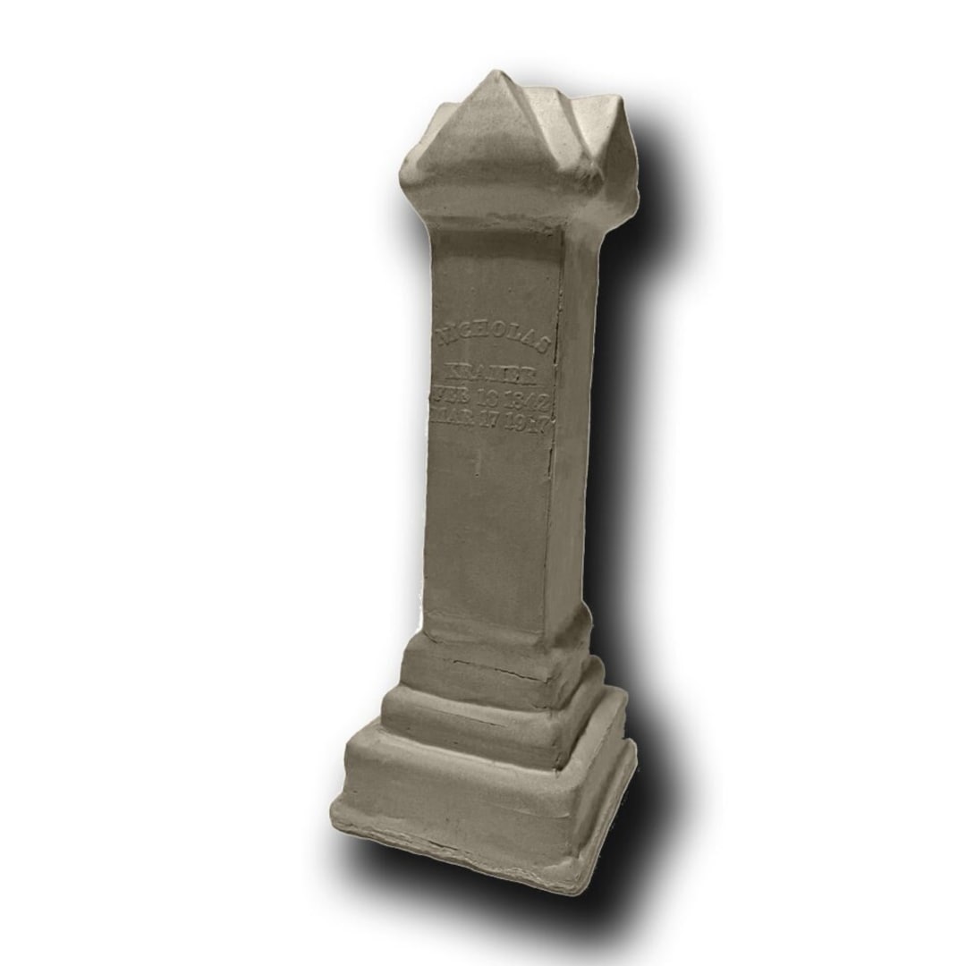 7" Stone Replica of the Nicholas Kramer Tombstone as Seen in Night of ...