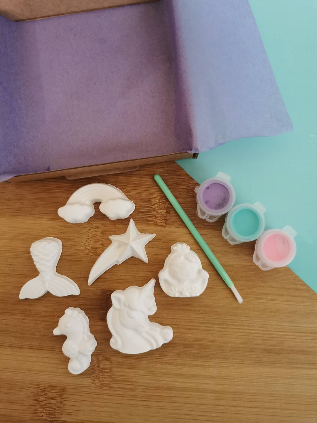 Super Mini Mermaid Craft Kit. Paint Your Own. Budget Friendly. Kids ...