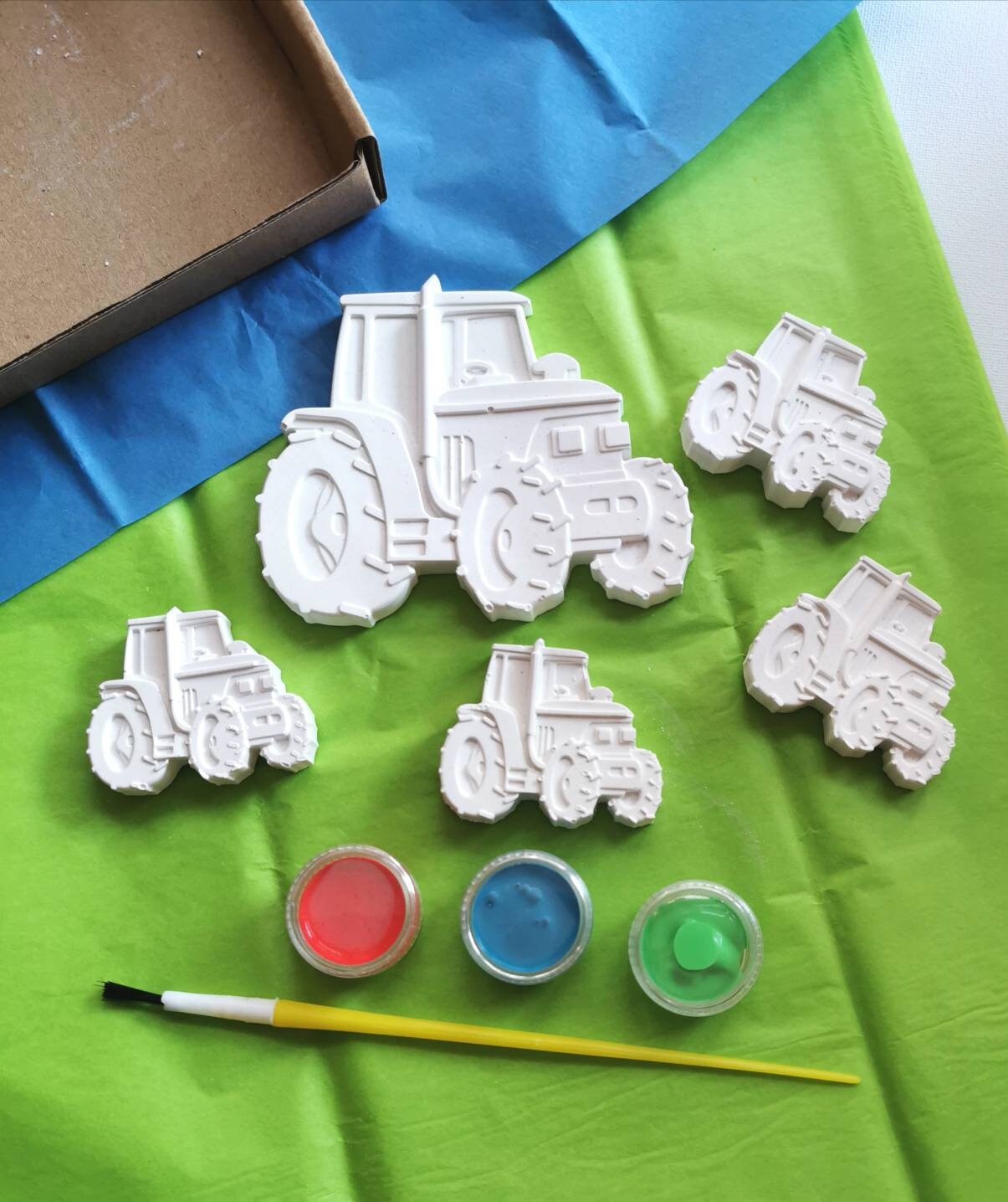 Tractor craft kit for children. craft kit. tractor lover. | Etsy