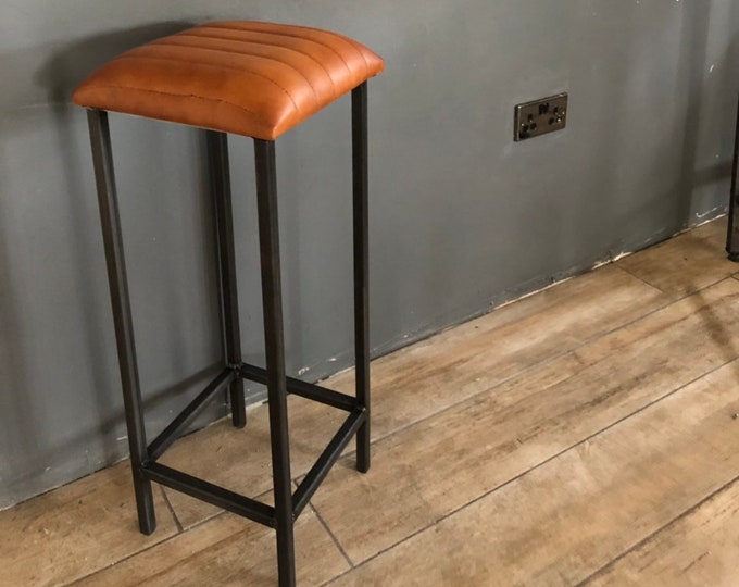 Genuine Leather Stool, Various Heights - Etsy UK
