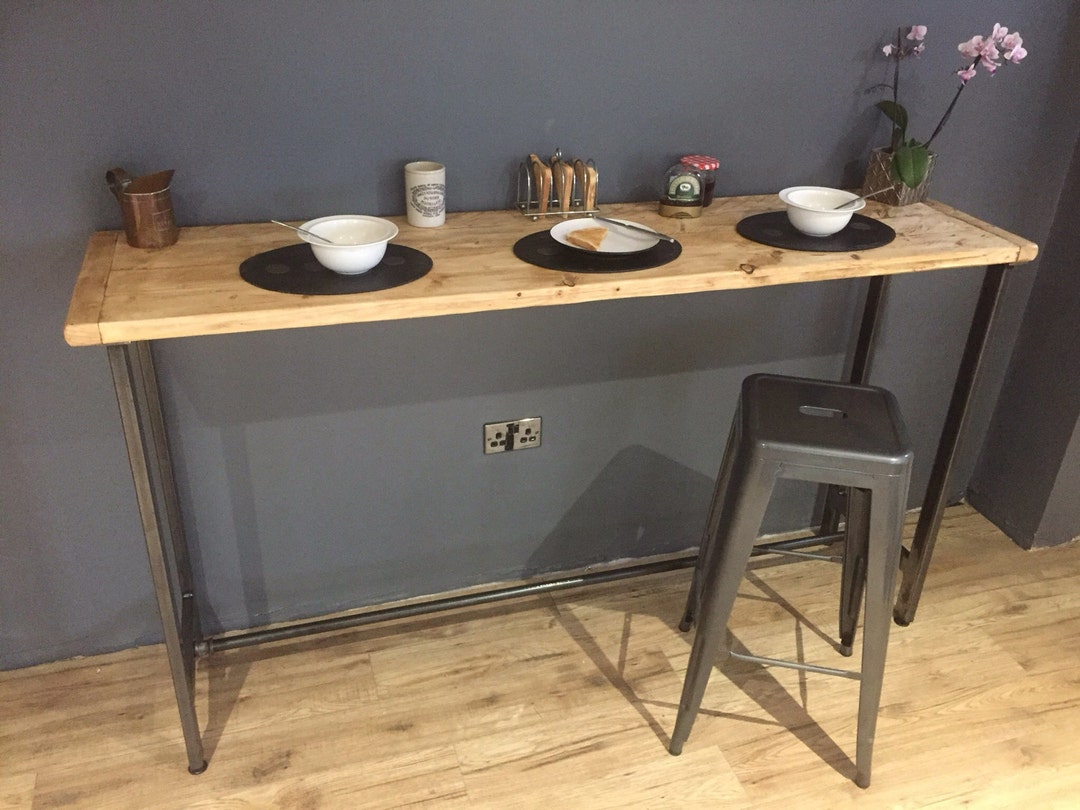 Reclaimed Wood Breakfast Bar - Etsy UK