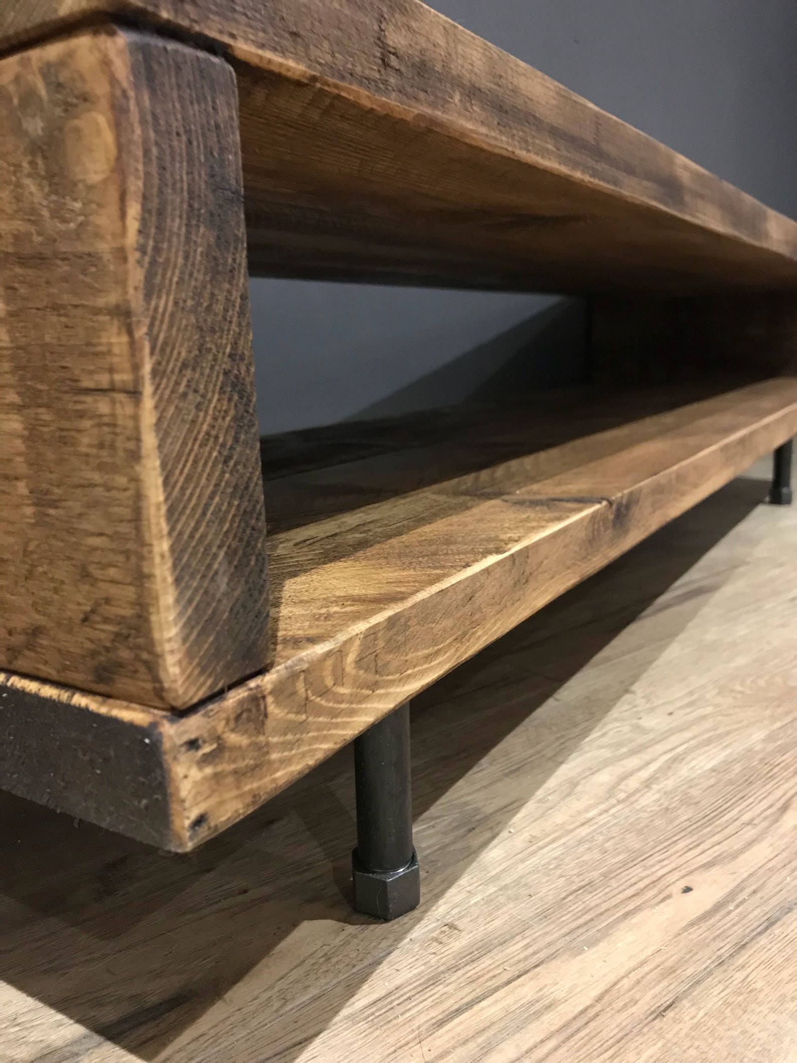 Reclaimed Wood TV Stand Cabinet 37cm High - Etsy