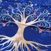 Blue & Gold Tree of Life Altar Cloth - Gold Tree of Life Cloth for ...