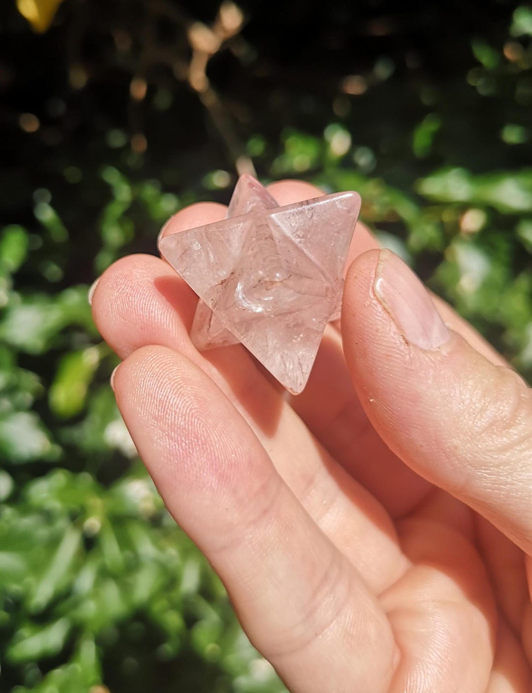 Fire Quartz Crystal Merkabah - Hematoid Quartz Merkabah Star Gemstone ...