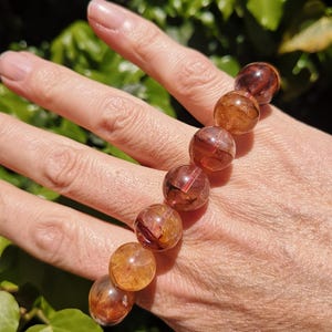 Fire Quartz Bracelet & Golden Healer Quartz Bracelet - Rare Combi ...