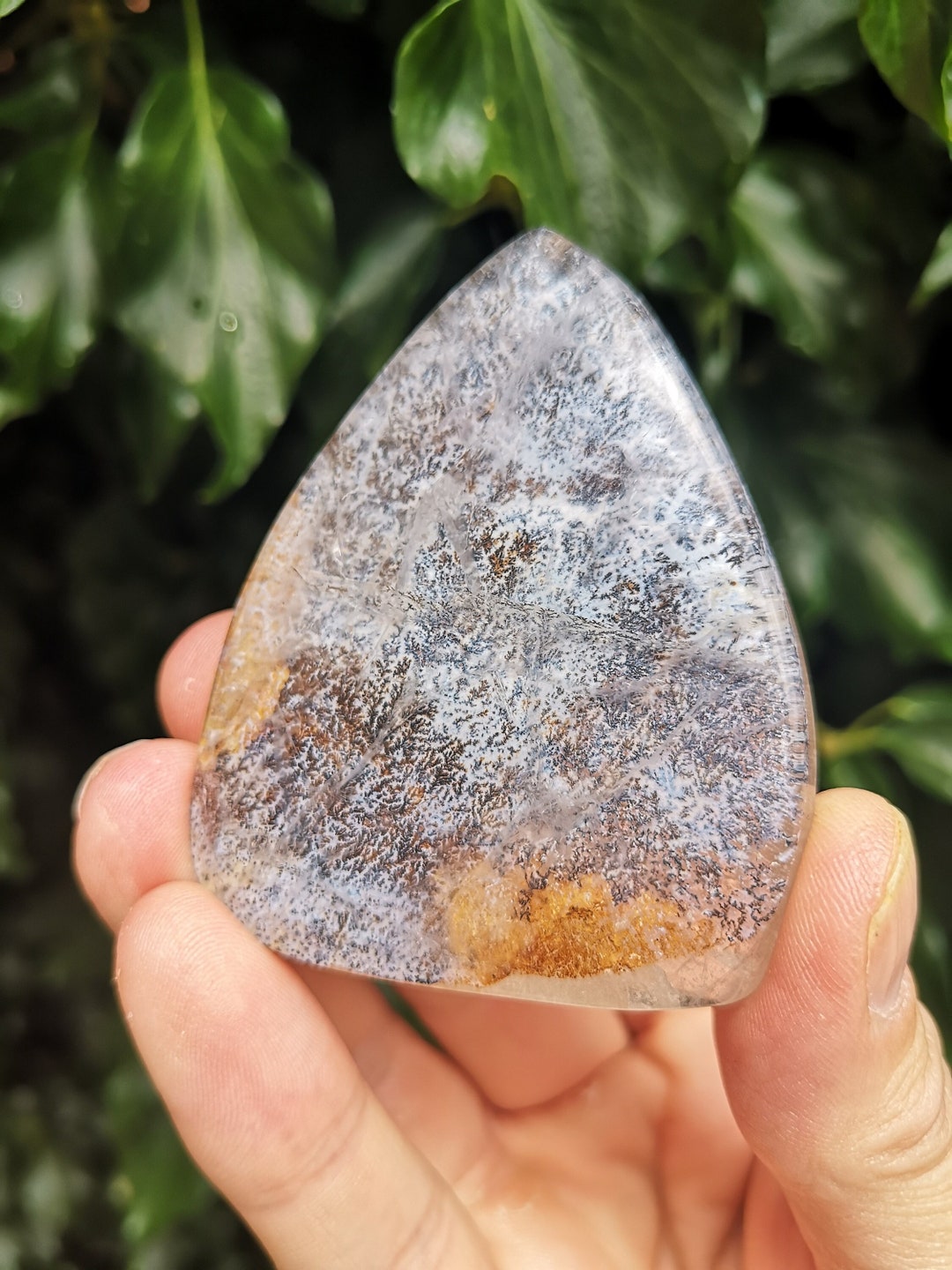 Dendritic Quartz Free Form Standing Dendritic Quartz Tower Fern Plant ...