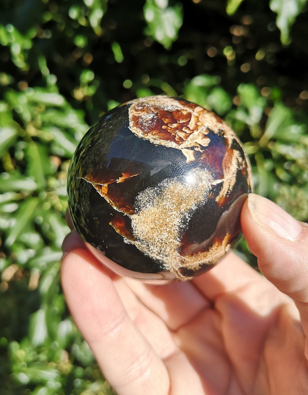 Large Sumatran Amber Sphere Hand Carved 58mm - XL Amber Sphere 105g ...
