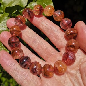 Fire Quartz Bracelet & Golden Healer Quartz Bracelet - Rare Combi ...