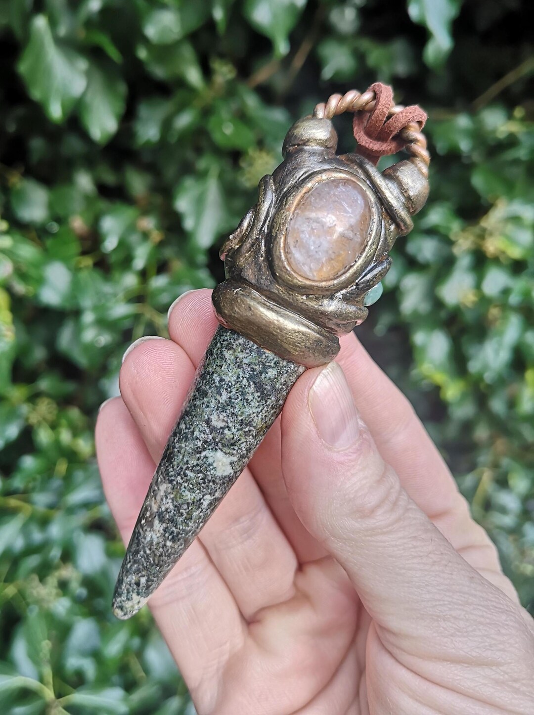 Preseli Stone Wand Talisman - Preseli Stone Necklace With Energy Tensor ...