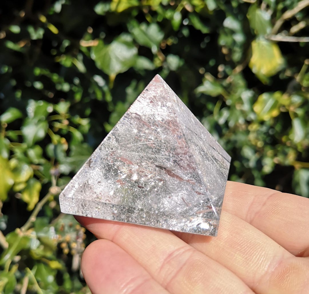 Brazilian Clear Quartz Crystal Pyramid - 50mm Clear Quartz Gem Pyramid ...
