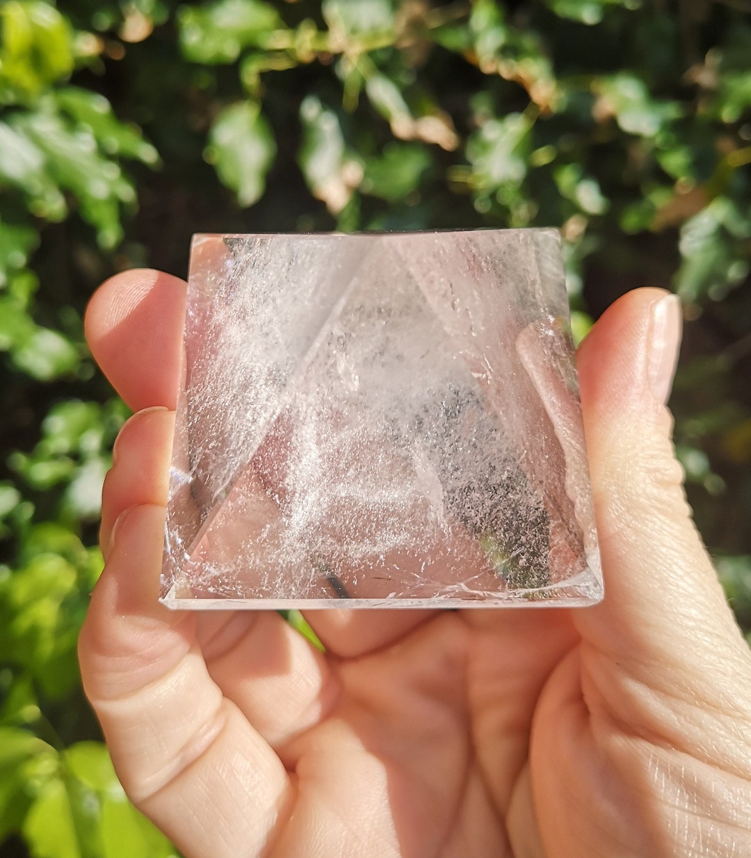 Brazilian Clear Quartz Crystal Pyramid - 51. 5mm Clear Quartz Gem ...