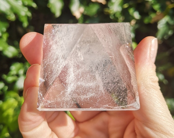 Brazilian Clear Quartz Crystal Pyramid - 51. 5mm Clear Quartz Gem ...