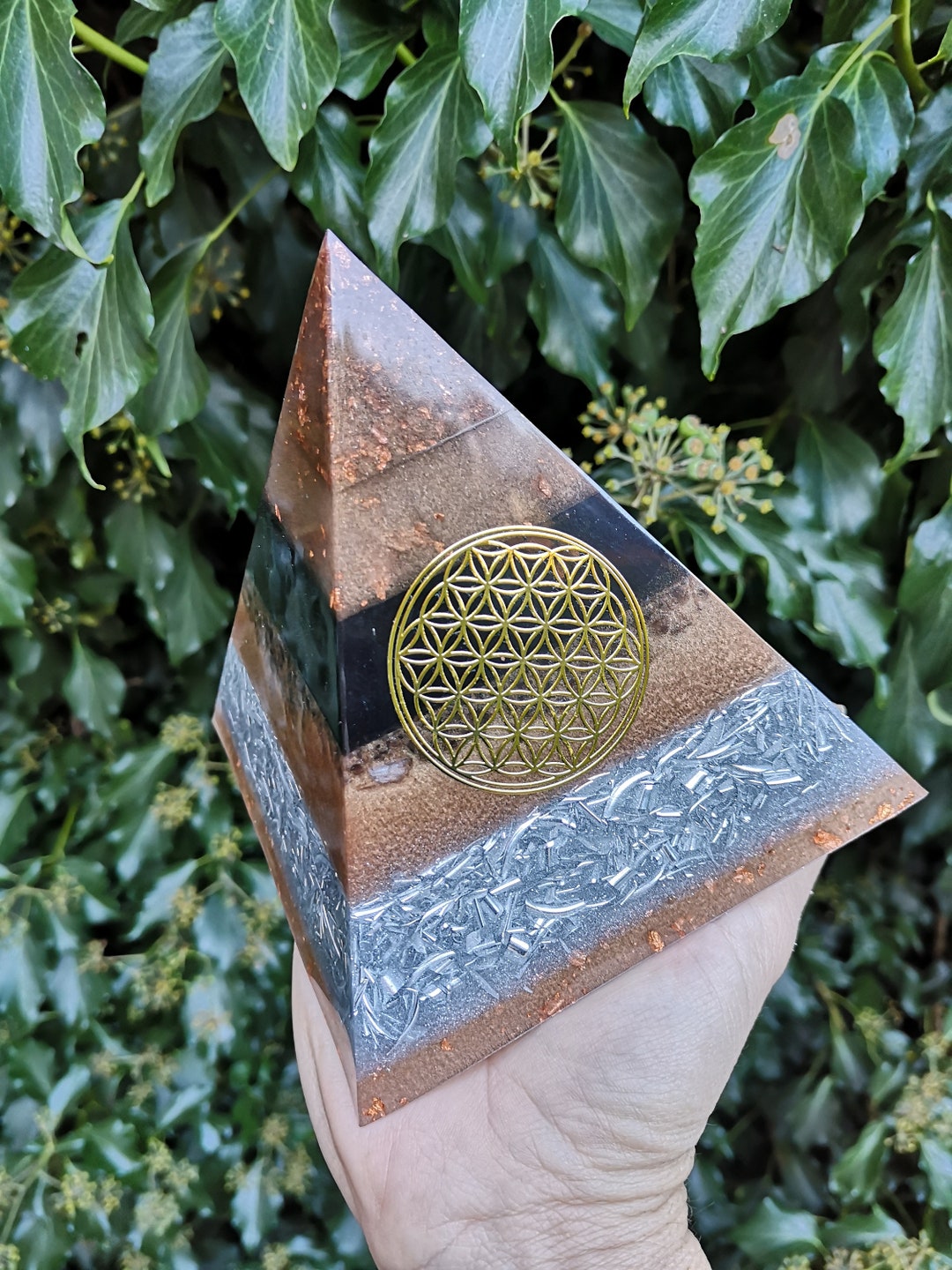 Orgone Generator - Smokey Quartz Orgonite Pyramid -black Tourmaline EMF ...