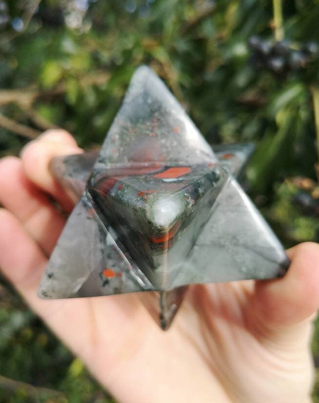 African Bloodstone Crystal Merkabah Star - African Bloodstone Large ...