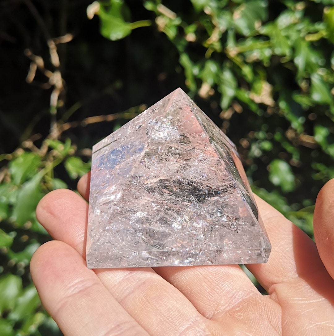 Brazilian Clear Quartz Crystal Pyramid 52.5mm Clear Quartz Gem Pyramid ...