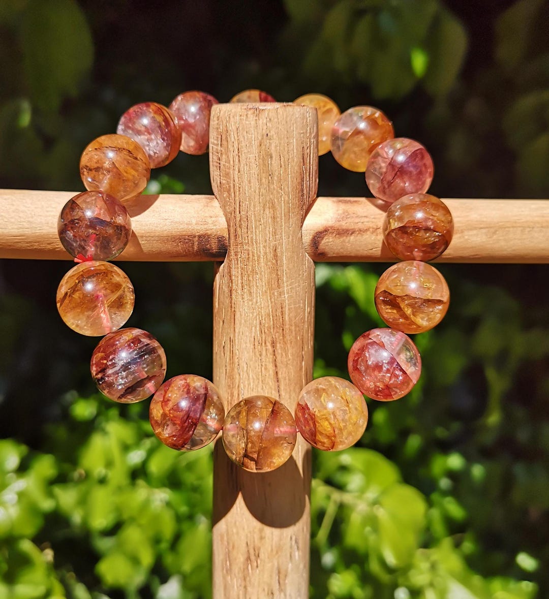 Fire Quartz Bracelet & Golden Healer Quartz Bracelet - Rare Combi ...