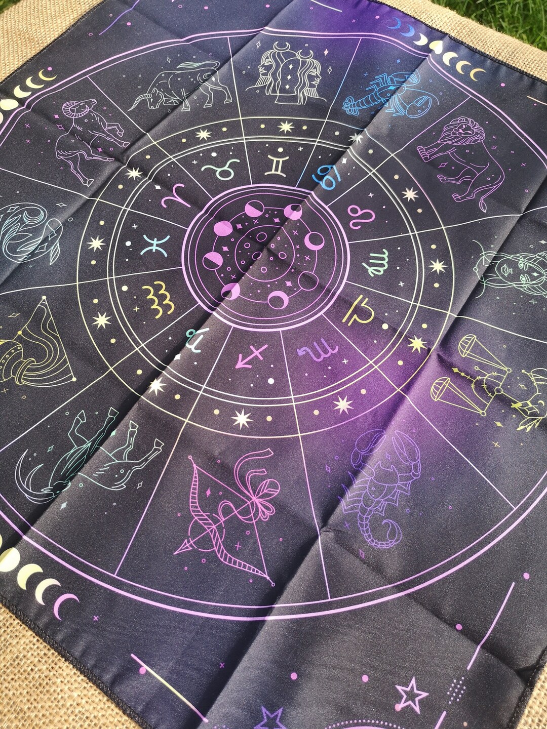 Colourful 12 Constellations Altar Cloth Star Signs Cloth for Display ...