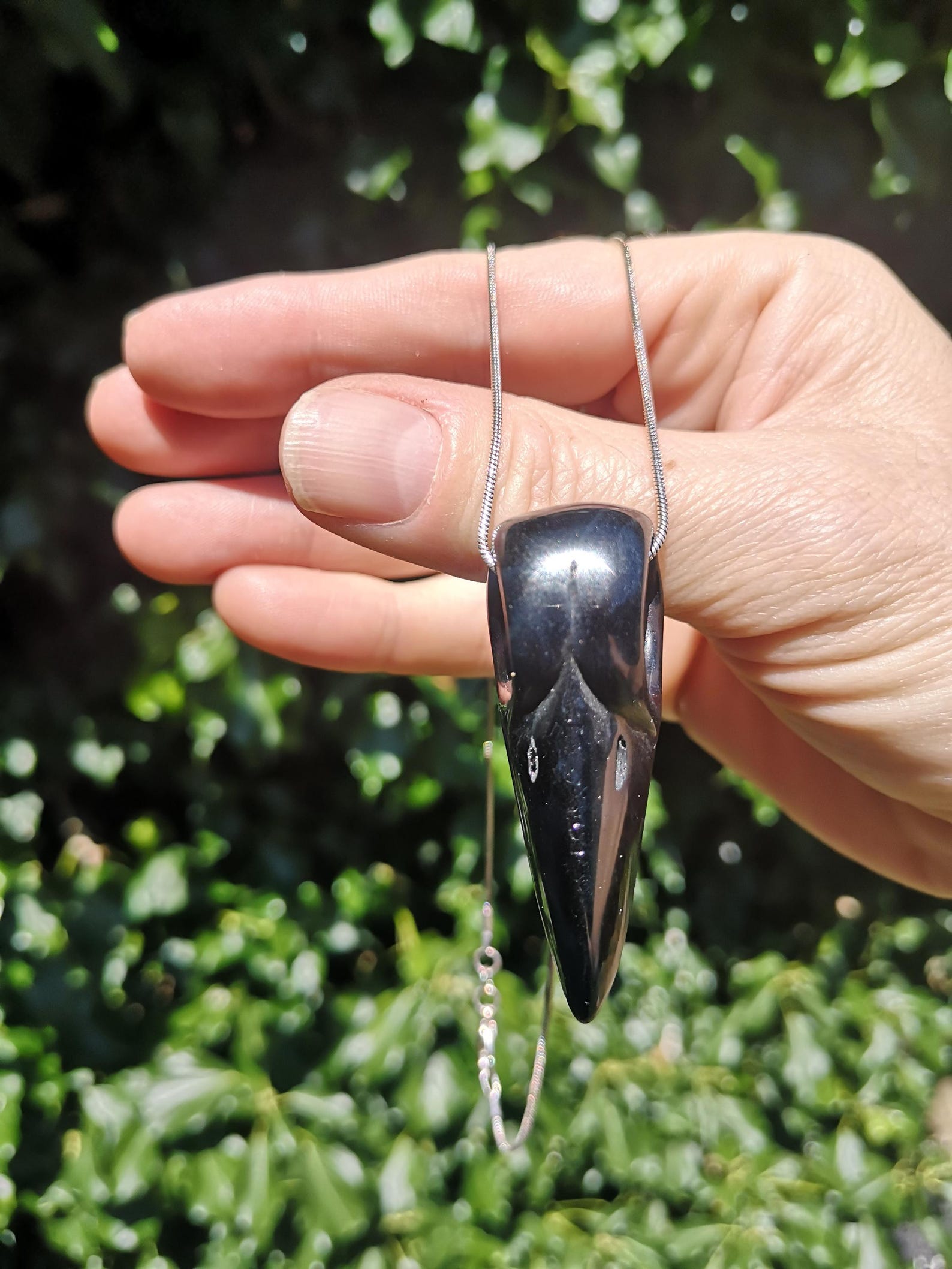 Black Obsidian Raven Skull Pendant matt Black Obsidian Carved Crow ...