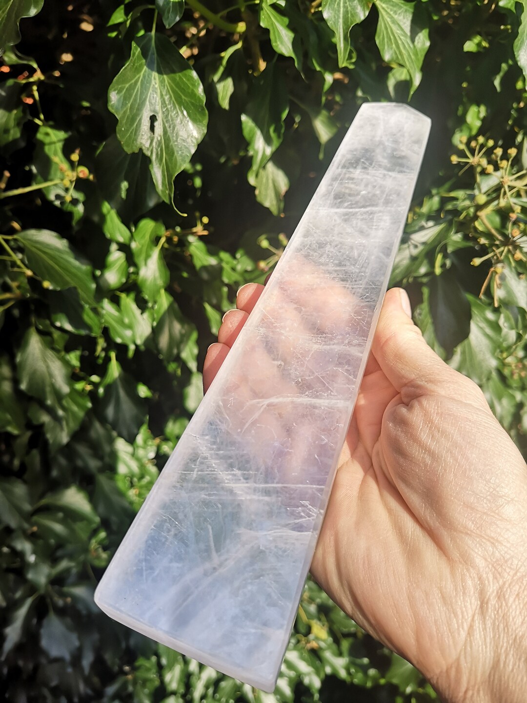 Selenite Tower -rare Selenite Obelisk 280mm -large Raw Selenite Sheet ...