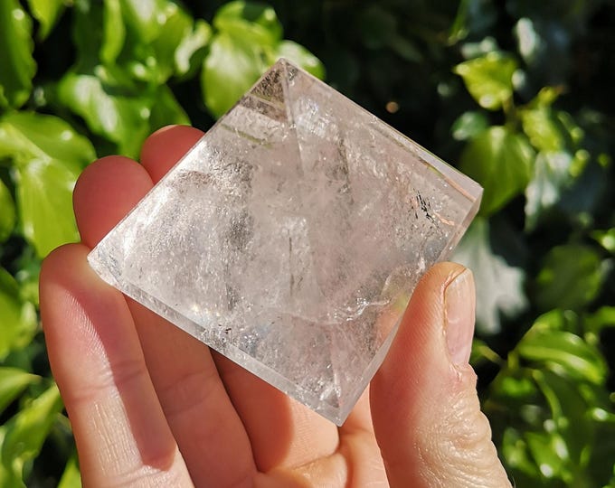 Brazilian Clear Quartz Crystal Pyramid - 51. 5mm Clear Quartz Gem ...