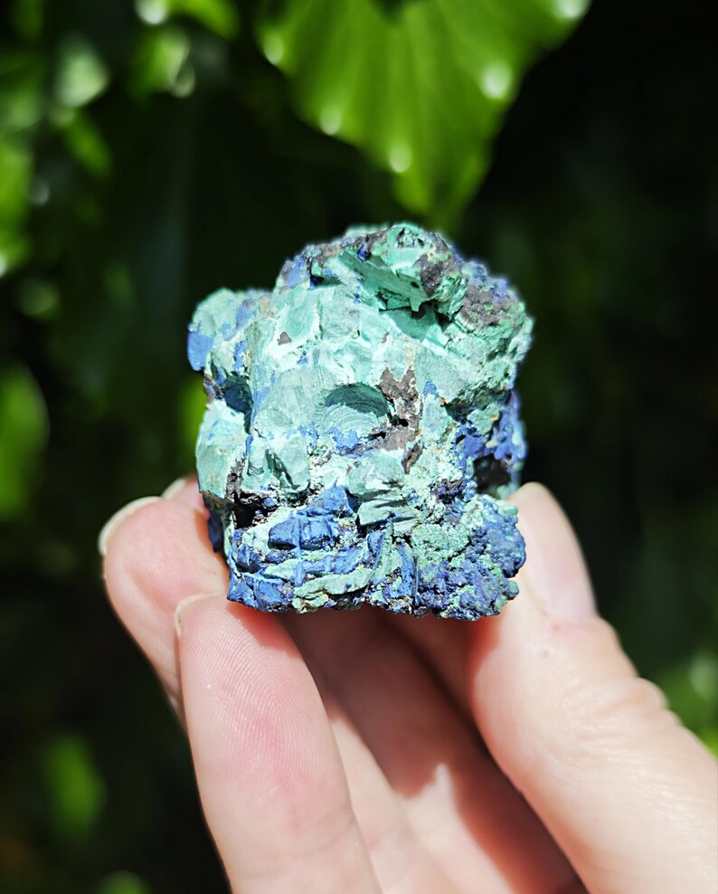Azurite and Malachite Crystal Skull - Rough Mineral Azurite With ...