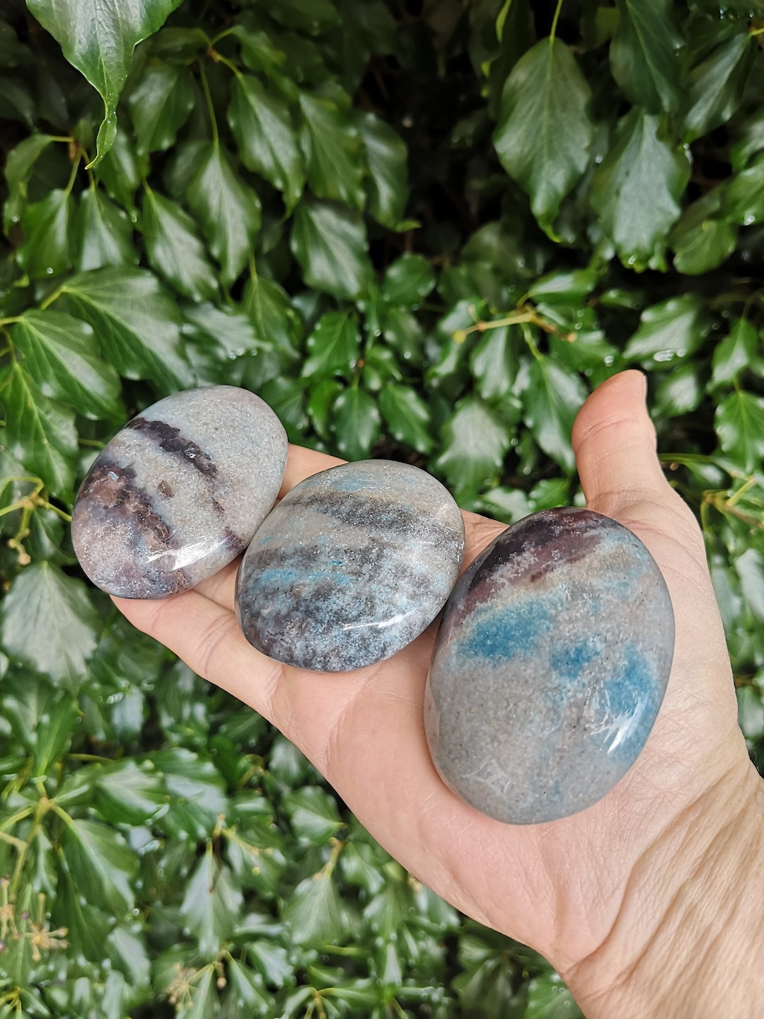 Large Trolleite Palmstone - Trolleite Quartz Crystal Palm Stone ...