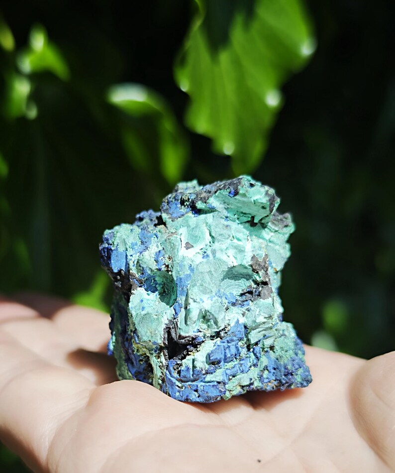 Azurite and Malachite Crystal Skull - Rough Mineral Azurite With ...