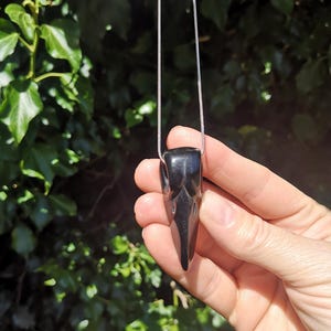 Black Obsidian Raven Skull Pendant matt Black Obsidian Carved Crow ...