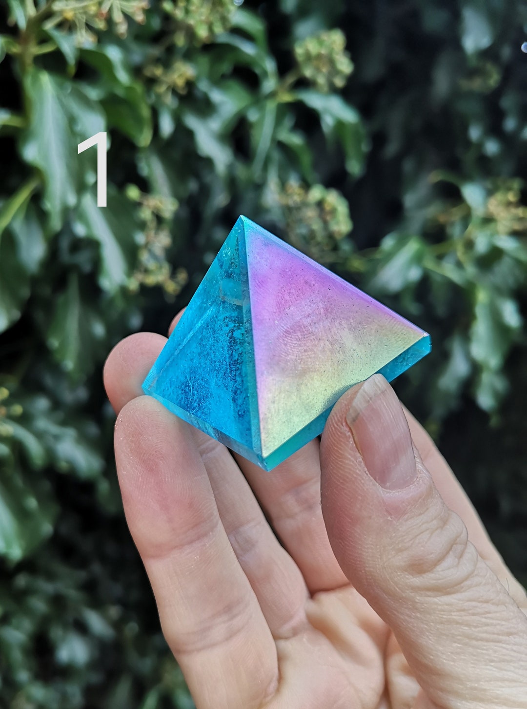 Aqua Aura Quartz Pyramid Blue Aura Quartz Pyramid Carving - Etsy