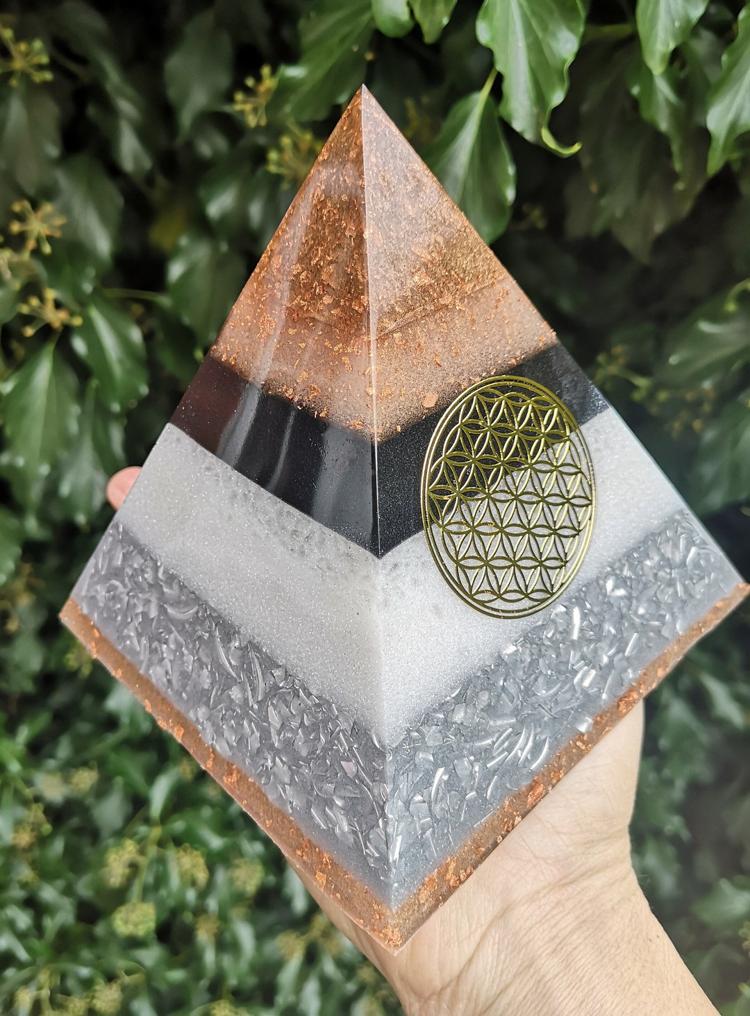 Handmade Large Quartz Orgonite Pyramid Large Quartz & - Etsy UK