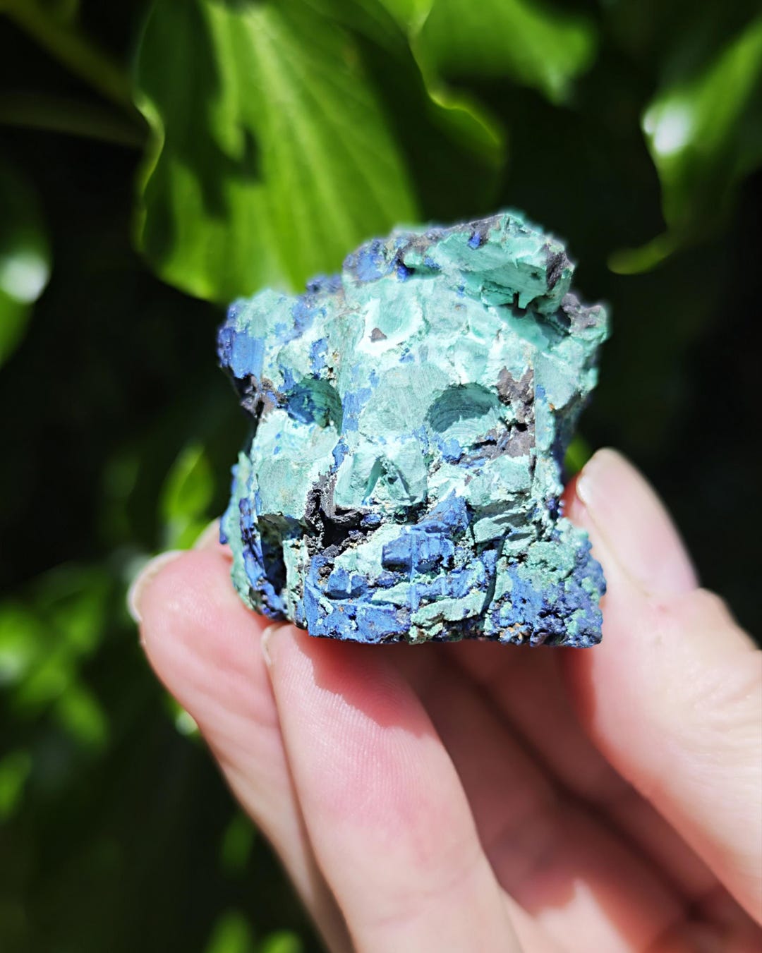 Azurite and Malachite Crystal Skull - Rough Mineral Azurite With ...