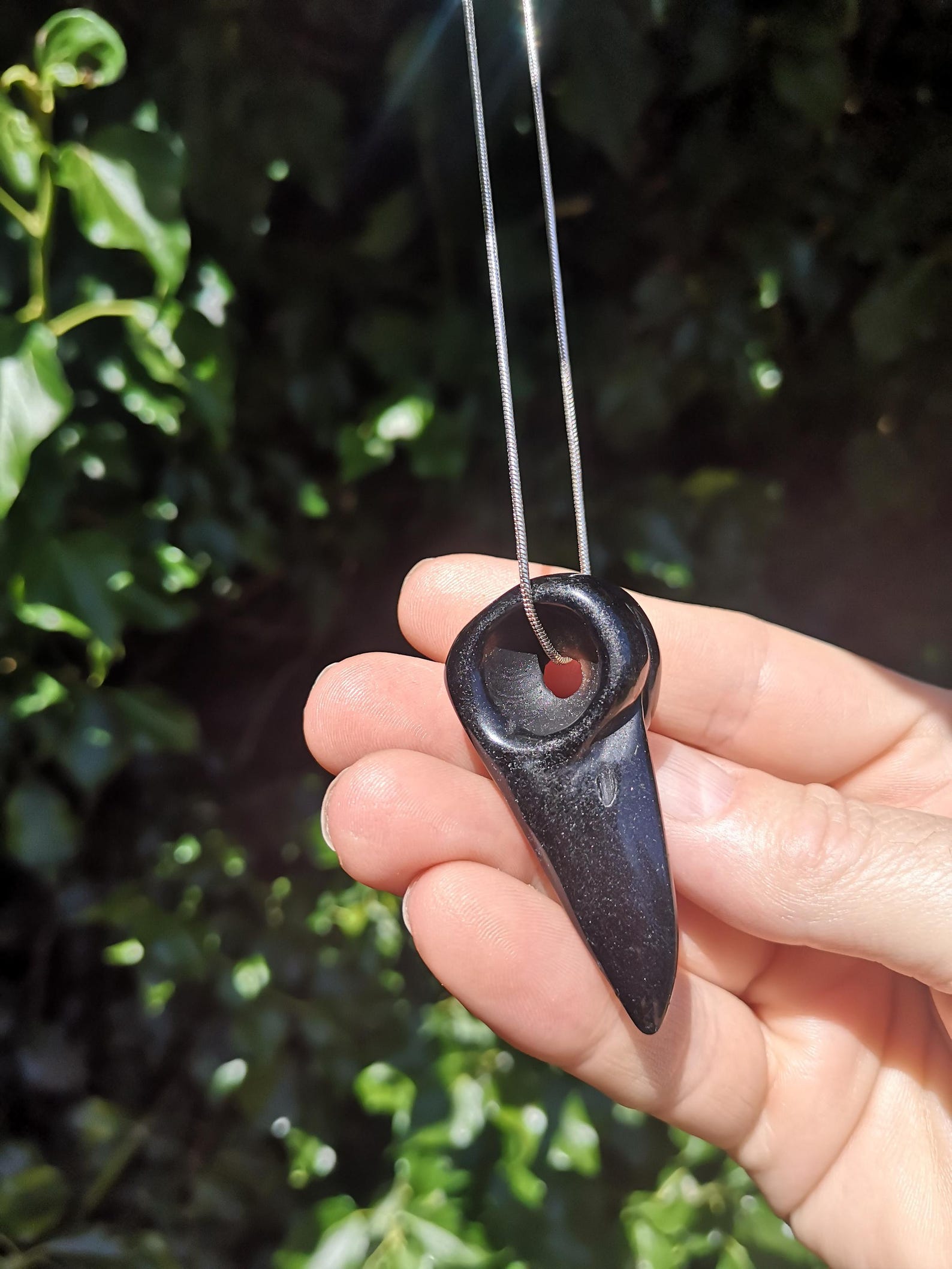 Black Obsidian Raven Skull Pendant matt Black Obsidian Carved Crow ...