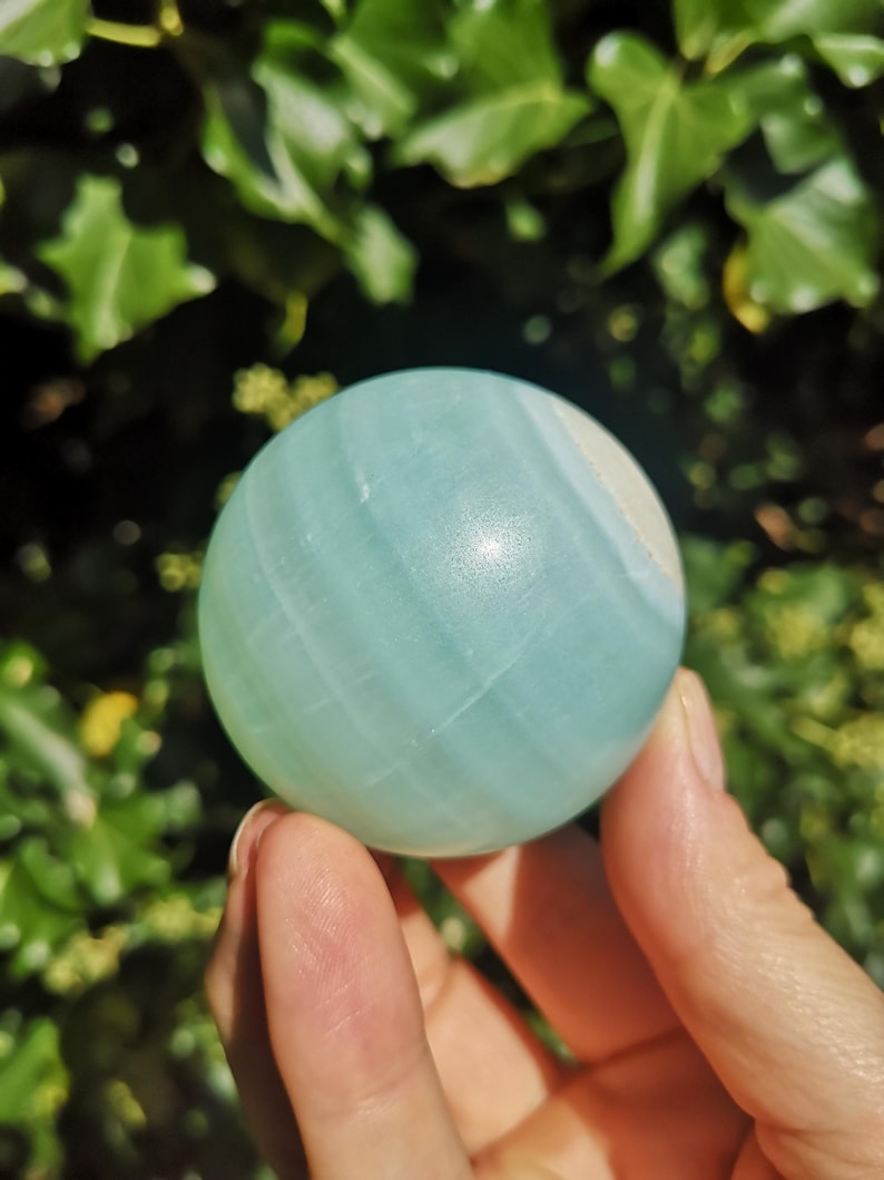 Caribbean Calcite Sphere 241g - Caribbean Calcite Crystal Ball 53mm ...