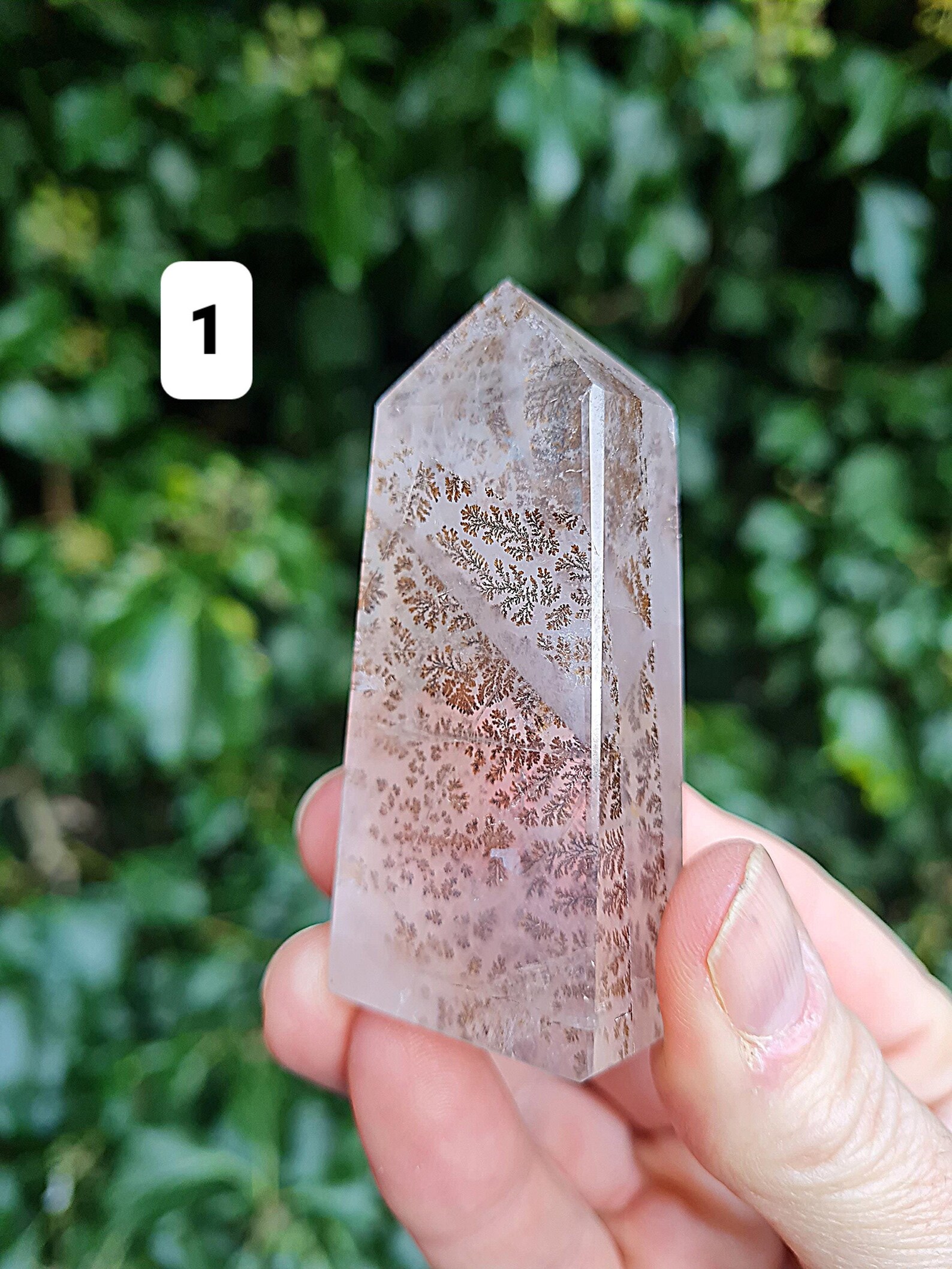 Dendritic Quartz Tower Standing Dendritic Quartz Obelisk tree Agate ...