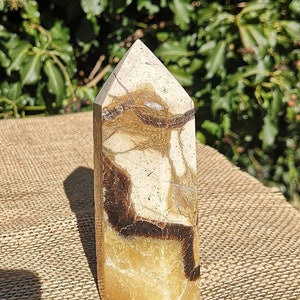 Large Septarian Tower 328g Large Polished Dragon Stone Obelisk Stone of ...