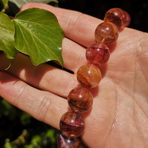 Fire Quartz Bracelet & Golden Healer Quartz Bracelet - Rare Combi ...