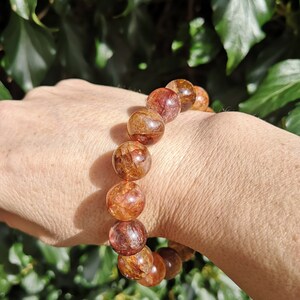 Fire Quartz Bracelet & Golden Healer Quartz Bracelet Rare Combi Crystal ...