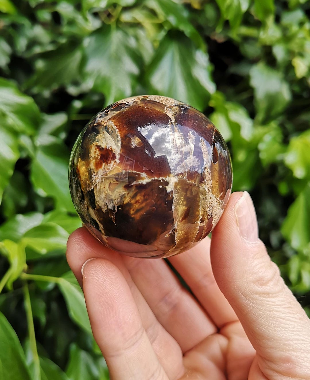 Sumatran Amber Sphere Hand Carved 51.5mm Natural Amber Sphere 73g ...
