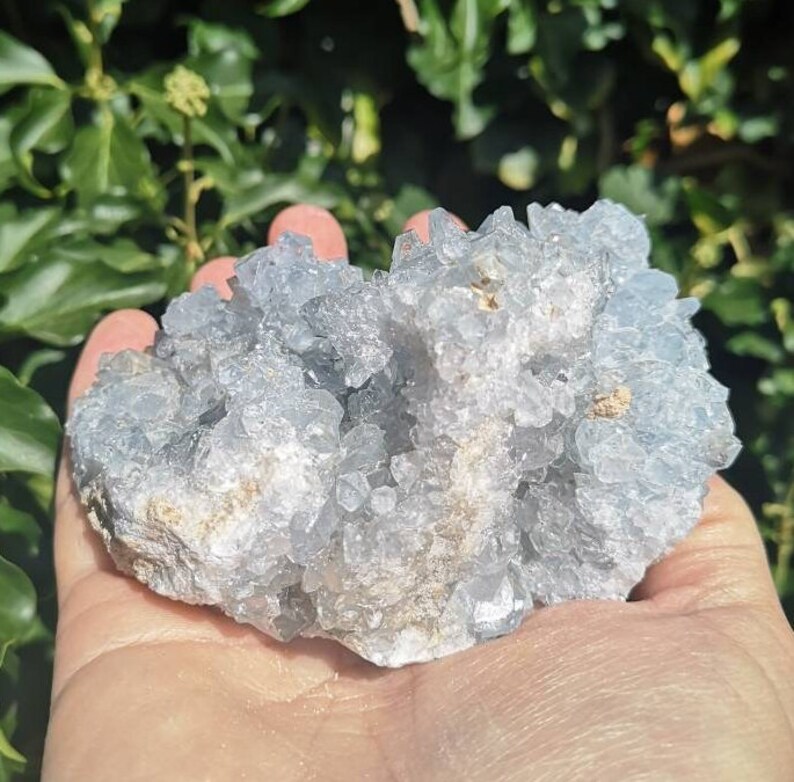 Celestite Cluster Geode 570g - Large Madagascan Celestine Crystal ...