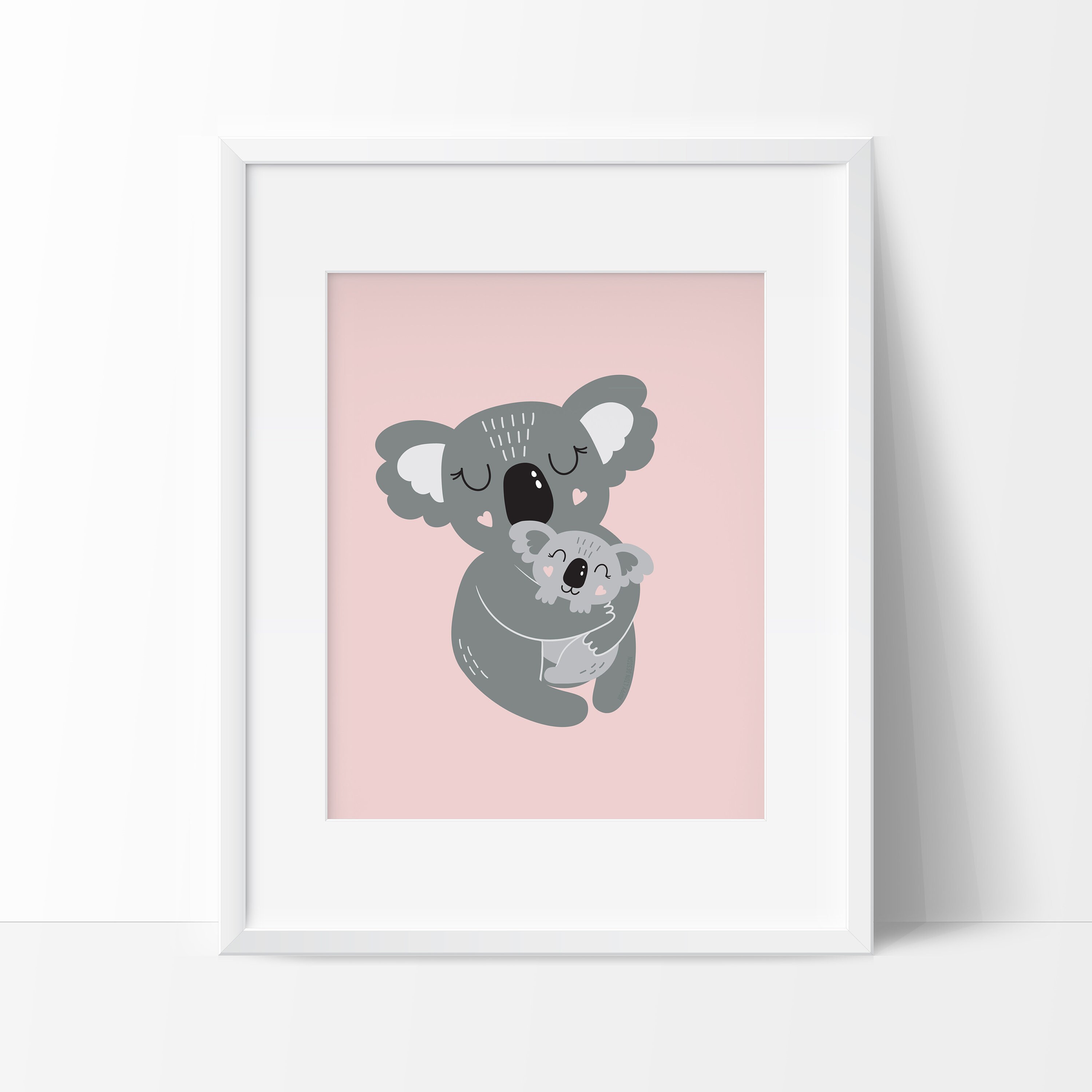 Pink Koala Poster, Printable Nursery Wall Art - Etsy