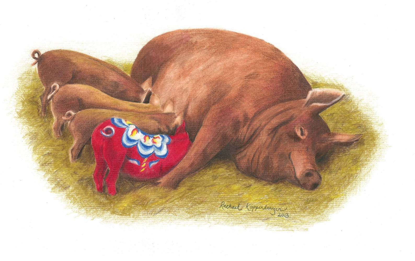 Swedish Dala Animal Note Cards Collection One - Etsy